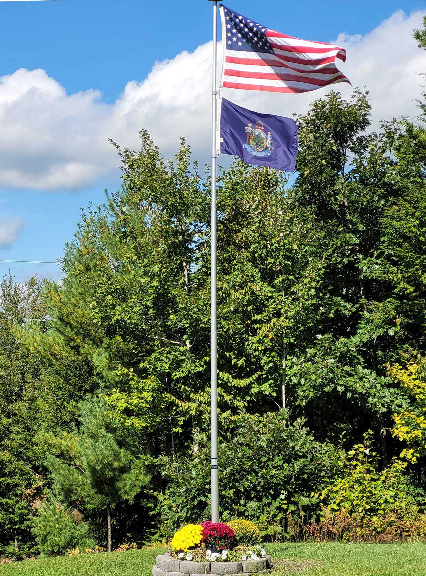 25' Delta TELESCOPING Flagpole NAVY Edition (Silver) – OldGloryFlagpole